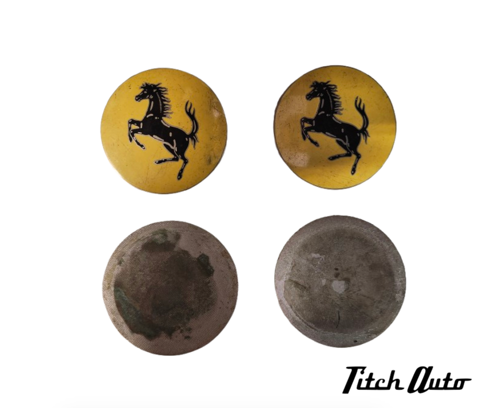Ferrari USED Metal Wheel Caps 2" set of 2